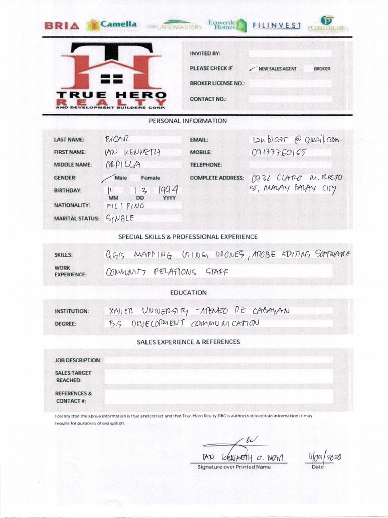 Application Form IKBICAR | PDF