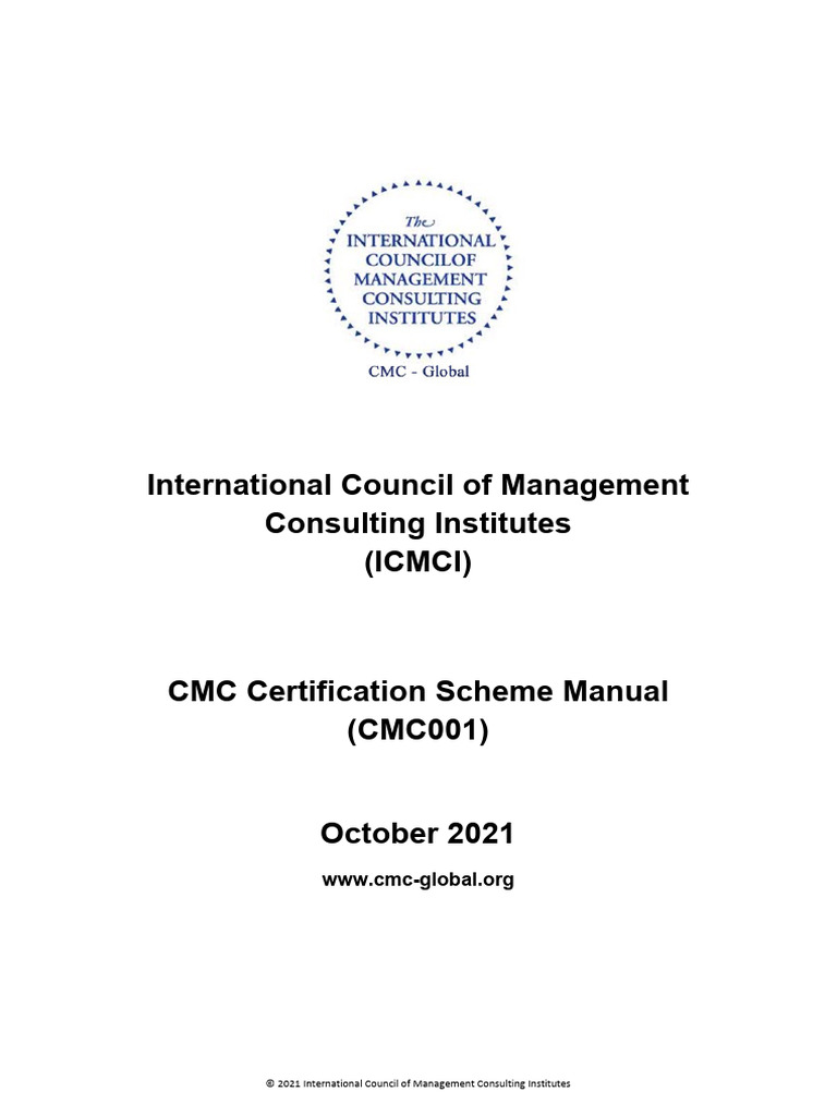 Icmci cmc001 Certification Scheme Manual-Version 2.0 | PDF ...