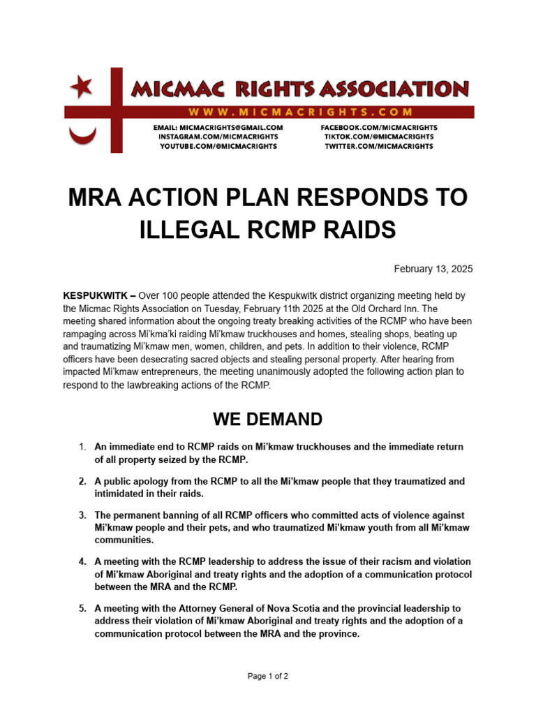 MRA Action Plan Press Release | PDF | Nova Scotia