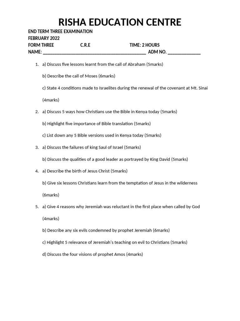 Cre Form 3 | PDF