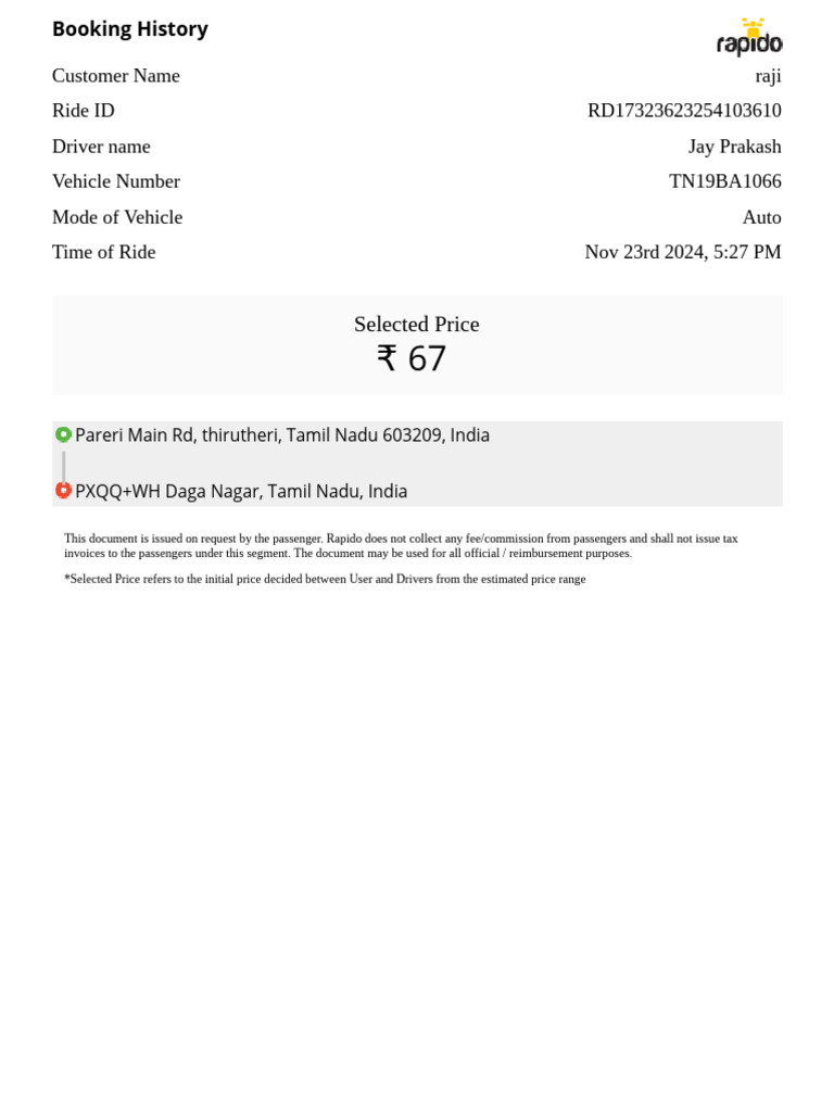 Auto Receipt RD17323623254103610 | PDF