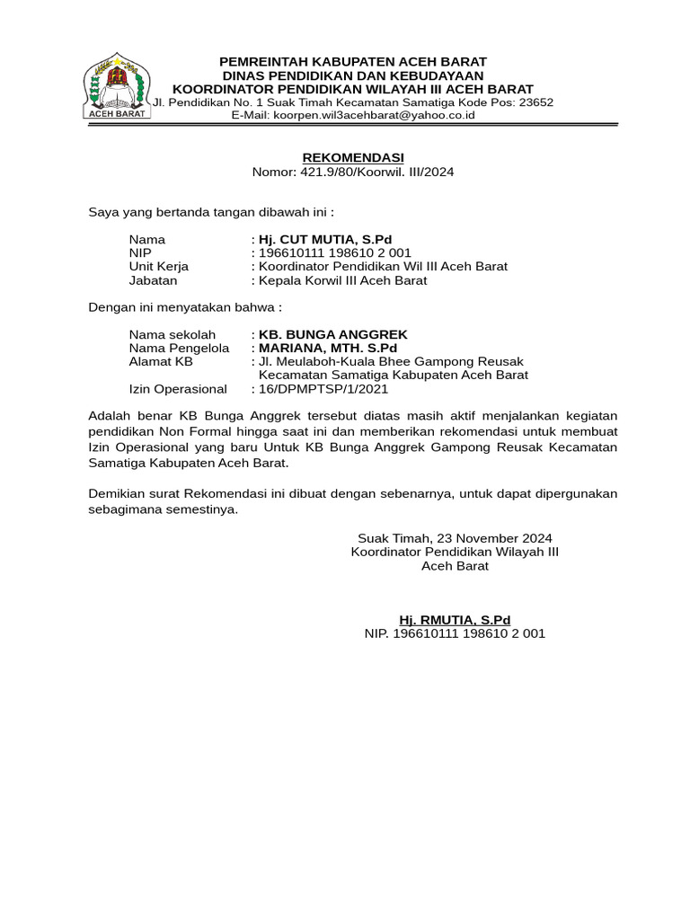 REKOMENDASI KB BUNGA ANGGREK | PDF