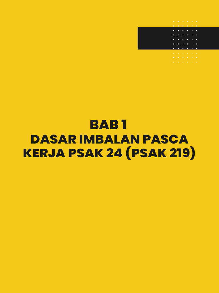 Imbalan Paska Kerja PSAK 24 | PDF