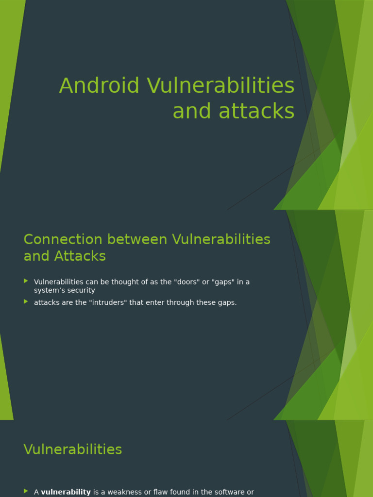 Android Vulnerabilities and Attacks | PDF