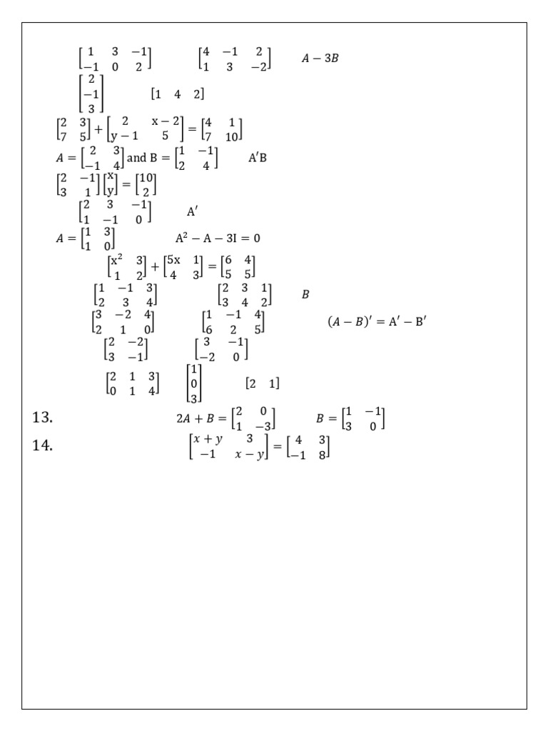Matrix Operations and Probability Problems | PDF | Contradiction | Stocks