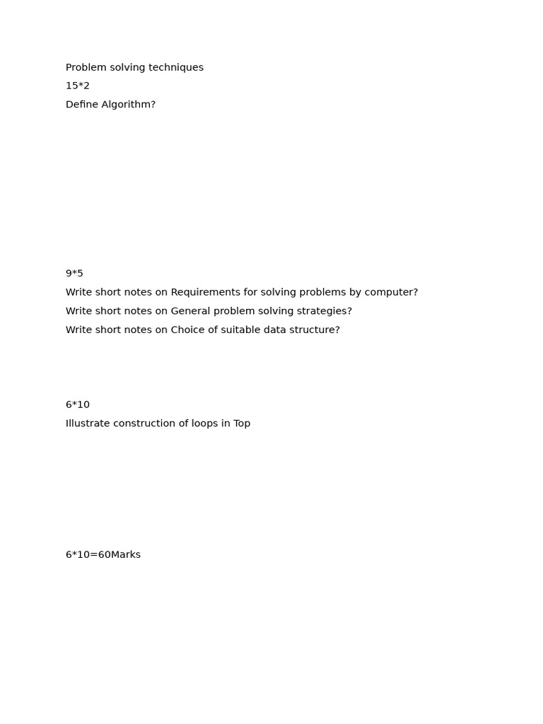 Problem Solving Techniques | PDF