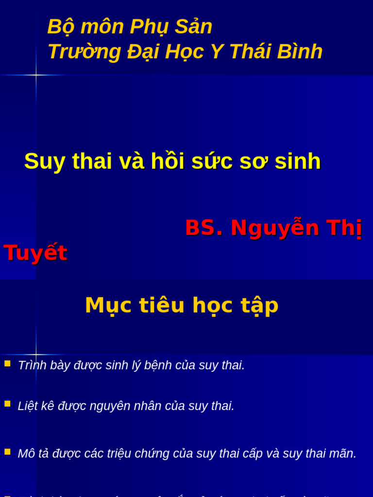 Suy Thai Va Hoi Suc So Sinh1 | PDF