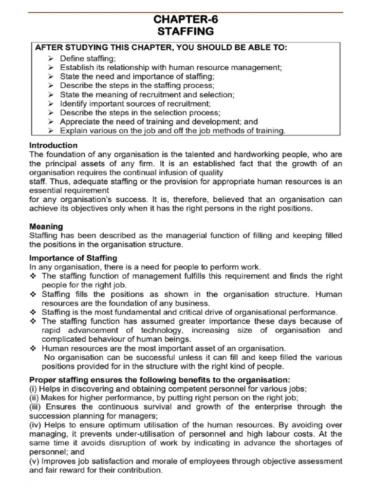 6 Staffing | PDF