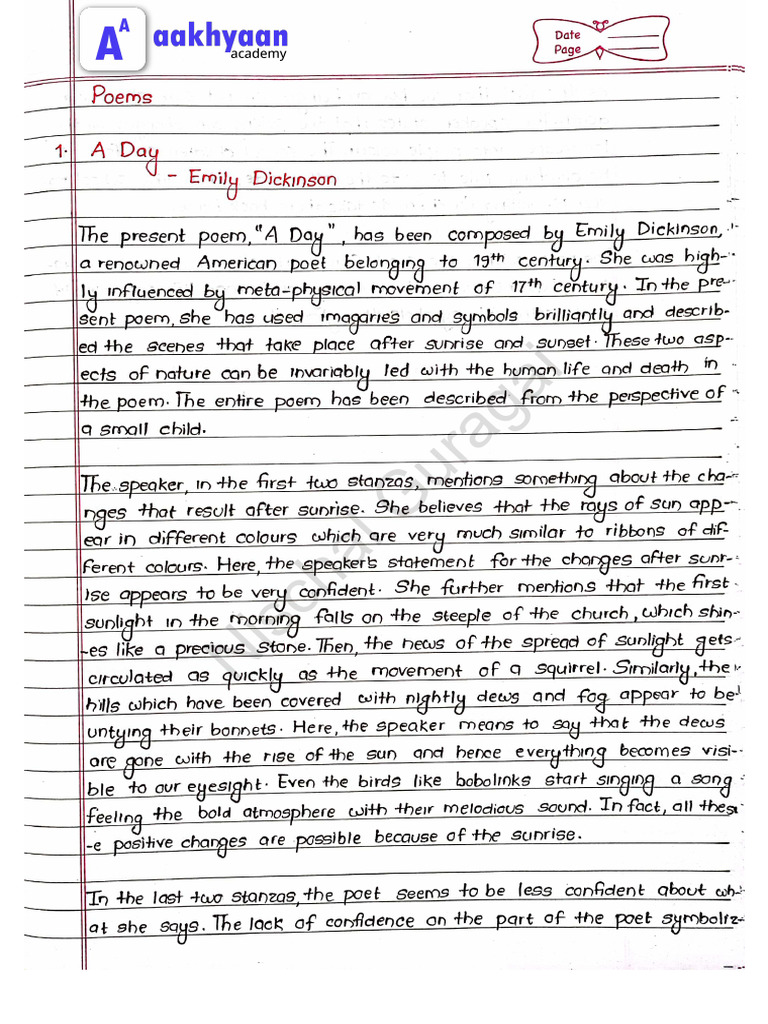 Summary NEB12 Poems Essays Final | PDF
