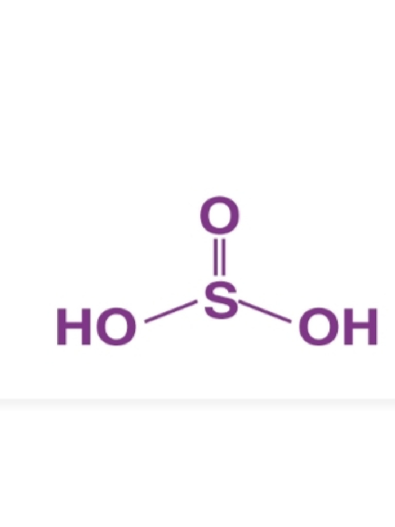 Sulphurous Acid | PDF