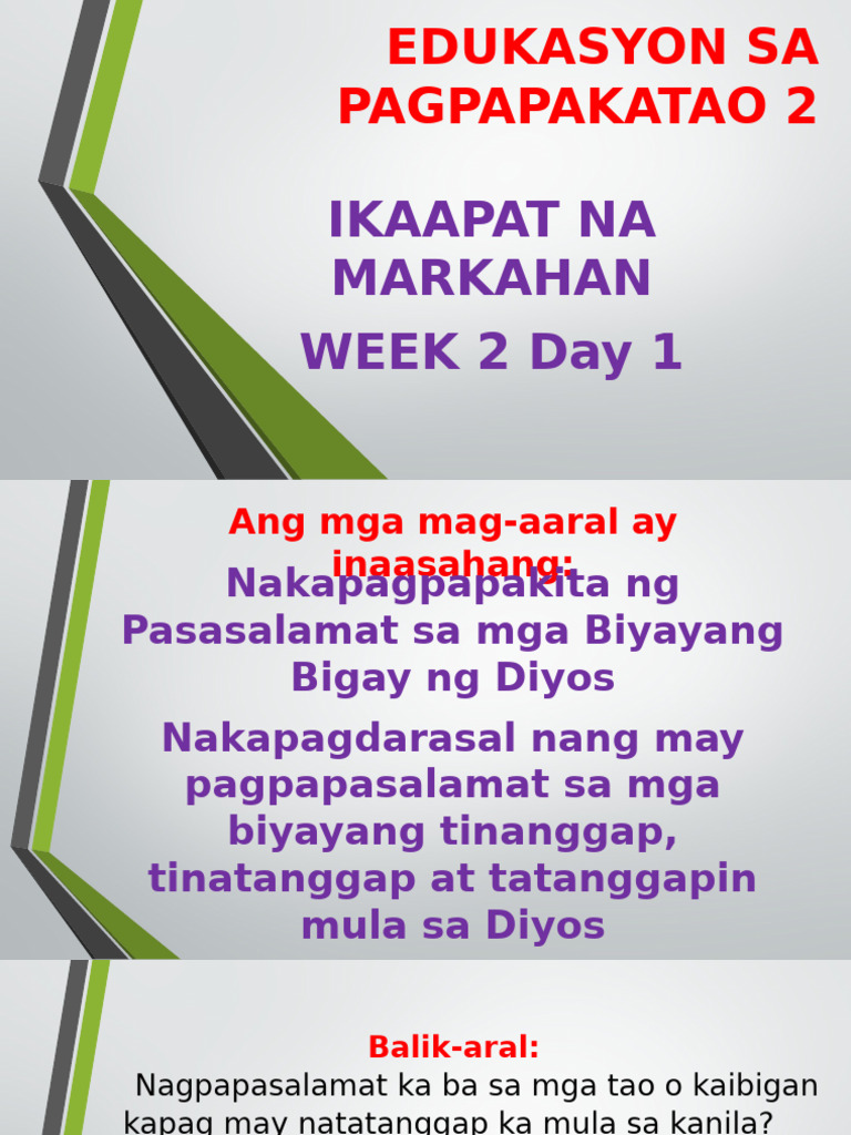 IDEA PLAN F2F Q4 ESP WK 2 Day 1 | PDF