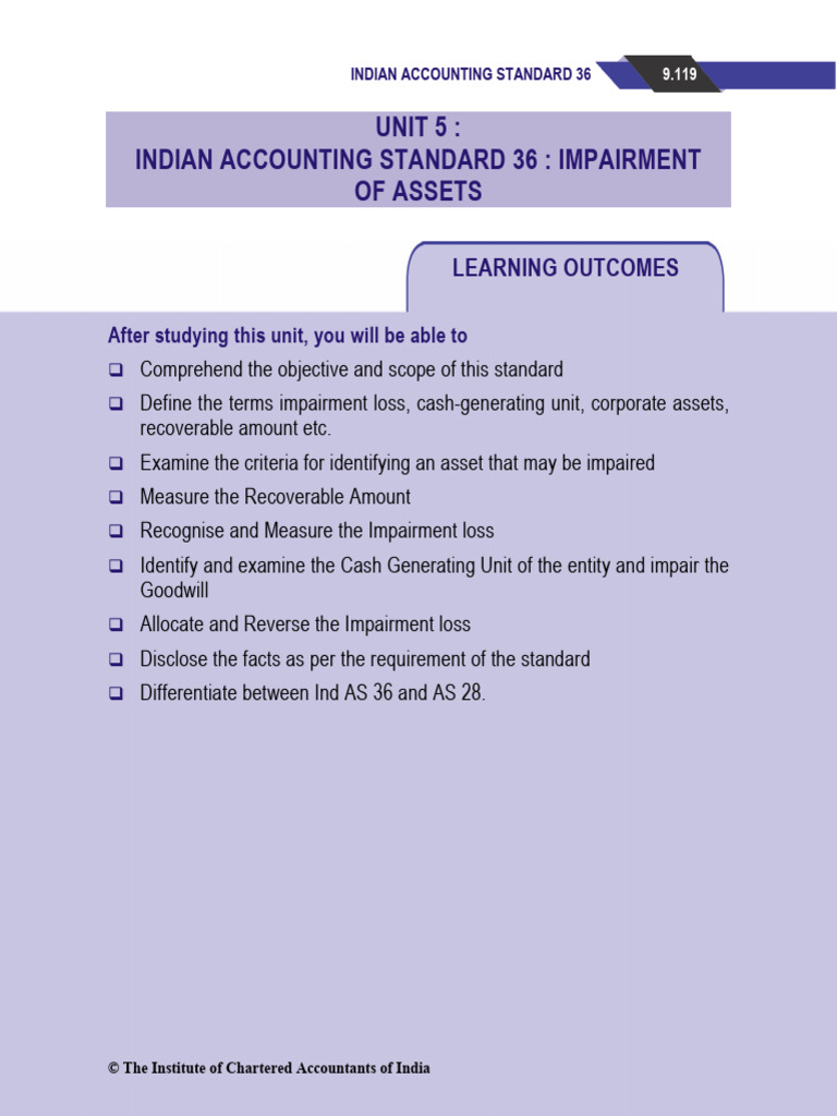IAS36 Impairment of Assets | PDF | Fair Value | Goodwill (Accounting)