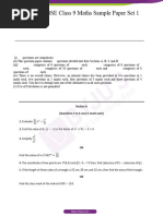 CBSE Class 9 Math Sample Paper Set 2 | PDF