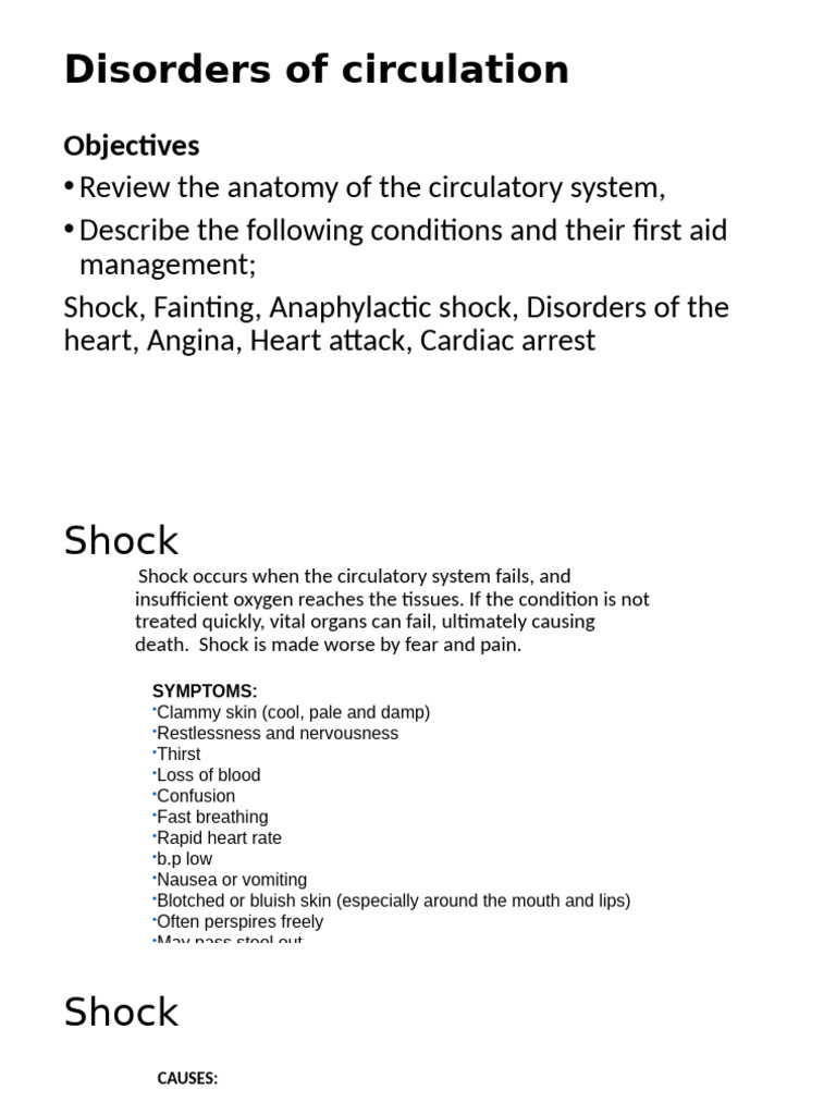 Lecture 3 Cardiac Conditions | PDF | Shock (Circulatory) | Cardiac Arrest