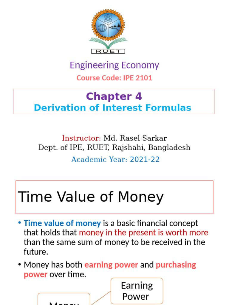 Chapter 4 (Derivation of Interest Formulas) | PDF | Interest | Compound ...