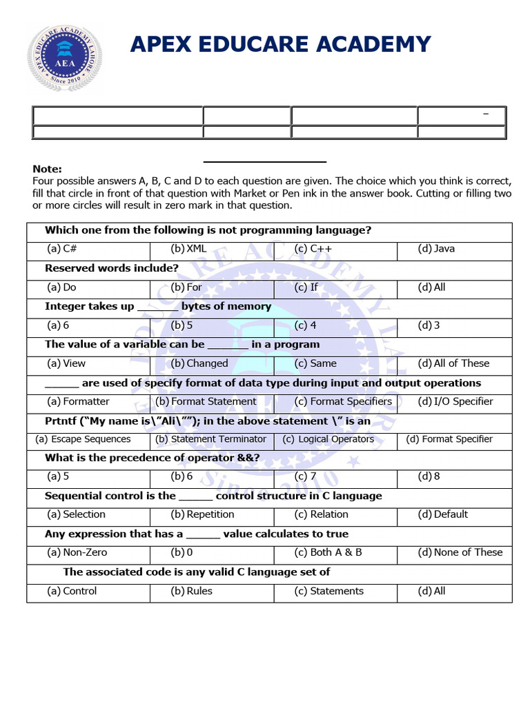 10th - COMPUTER - HALF BOOK - I (18.02.2025) - 1 | PDF | Data Type | C (Programming Language)