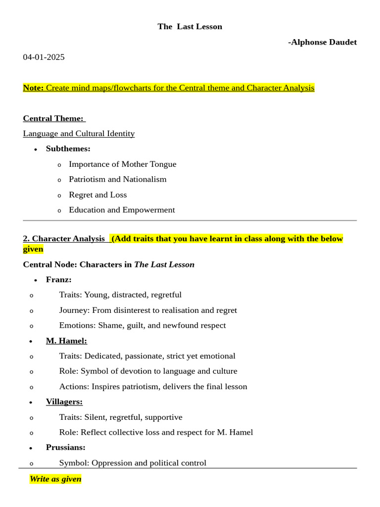 The__Last_Lesson-_Notes (2) | PDF | Psychology | Behavioural Sciences