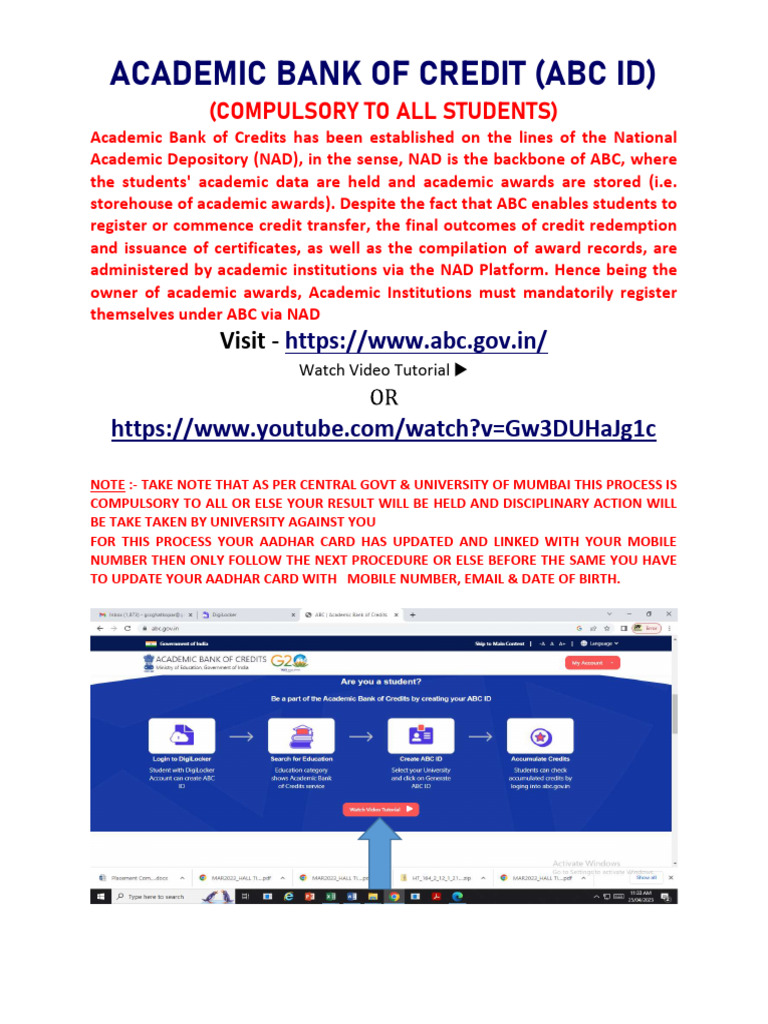 Academic Bank of Credit_for Reference_revised | PDF | Security ...