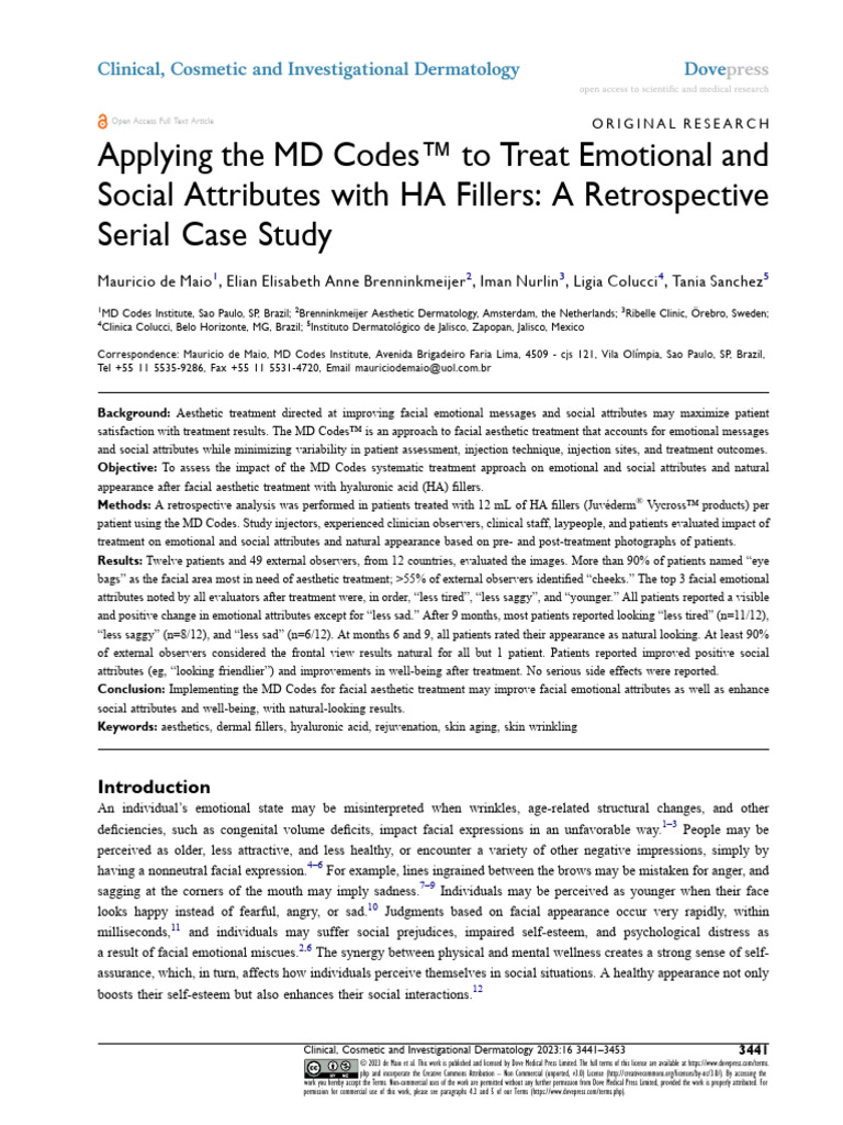 Applying The MD Codes™ To Treat Emotional and Social Attributes With HA ...