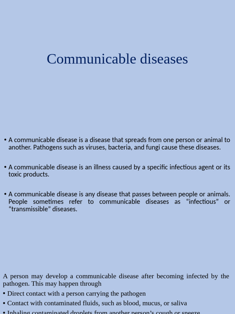 2.1 Communicable Disease | PDF | Malaria | Infection