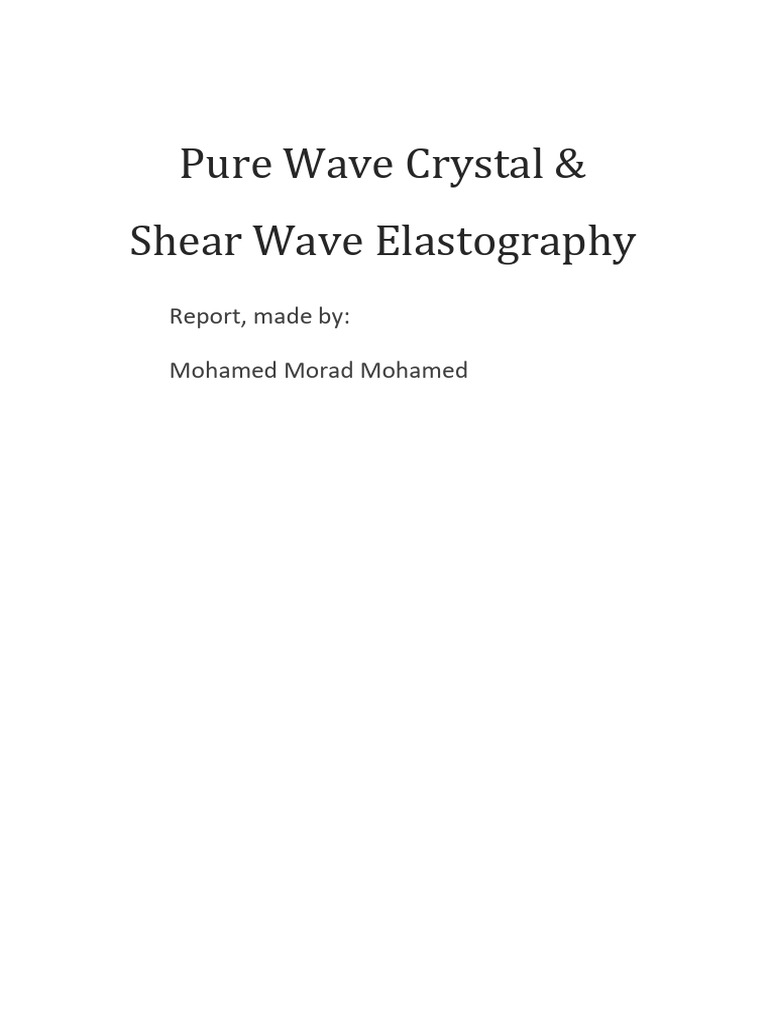 Pure Wave Crystal & Shear Wave Electrography | PDF | Medical Imaging ...