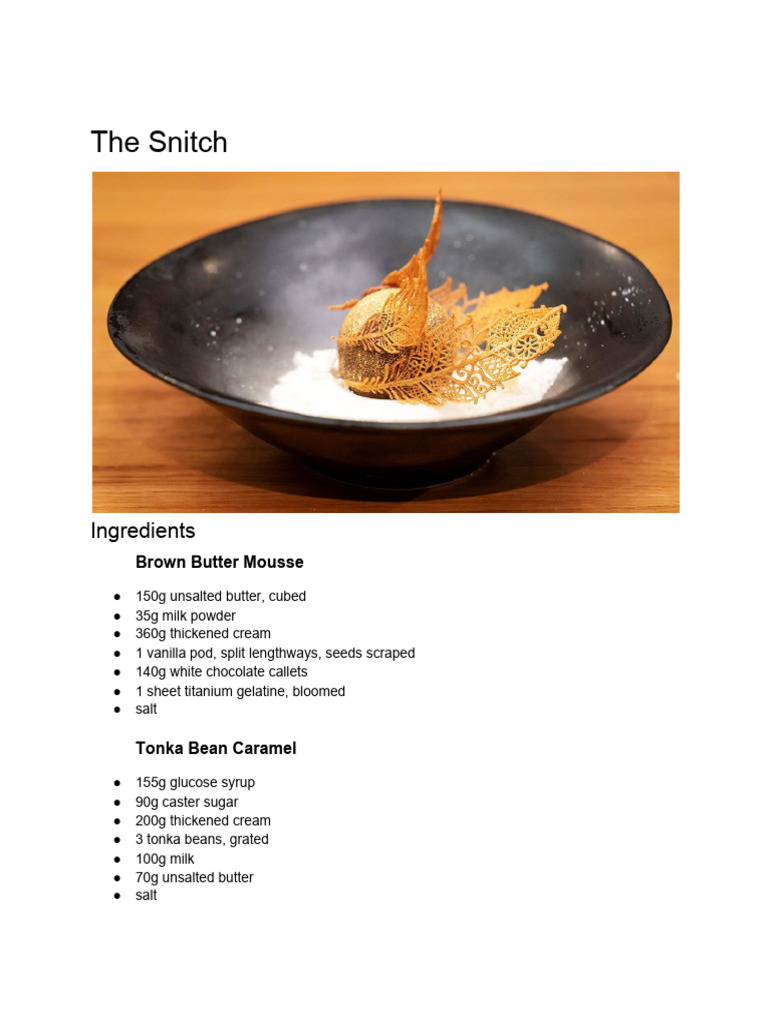 The Snitch | PDF | Chocolate | Ice Cream