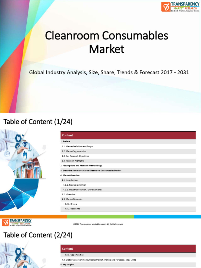 Sample ToC - Cleanroom Consumables Market | PDF