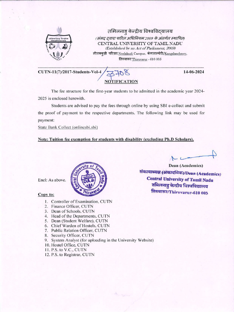 New Fees Structure 2024 2025 - 14062024 | PDF