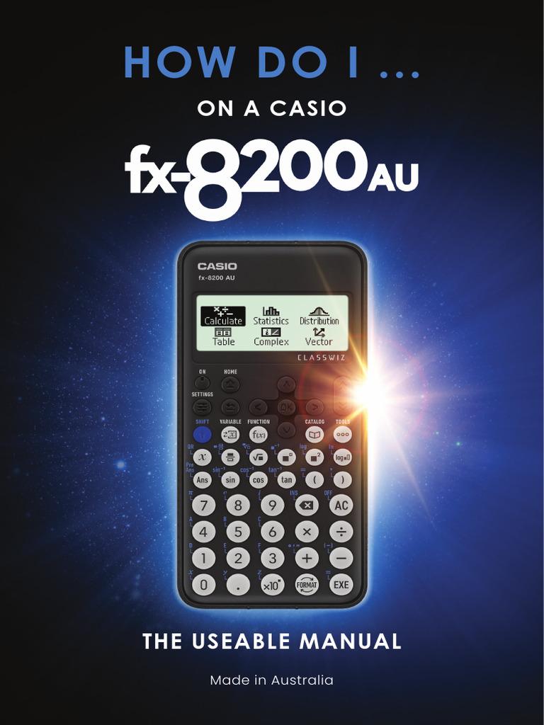 How-Do-I...fx-8200-AU | PDF | Logarithm | Decimal