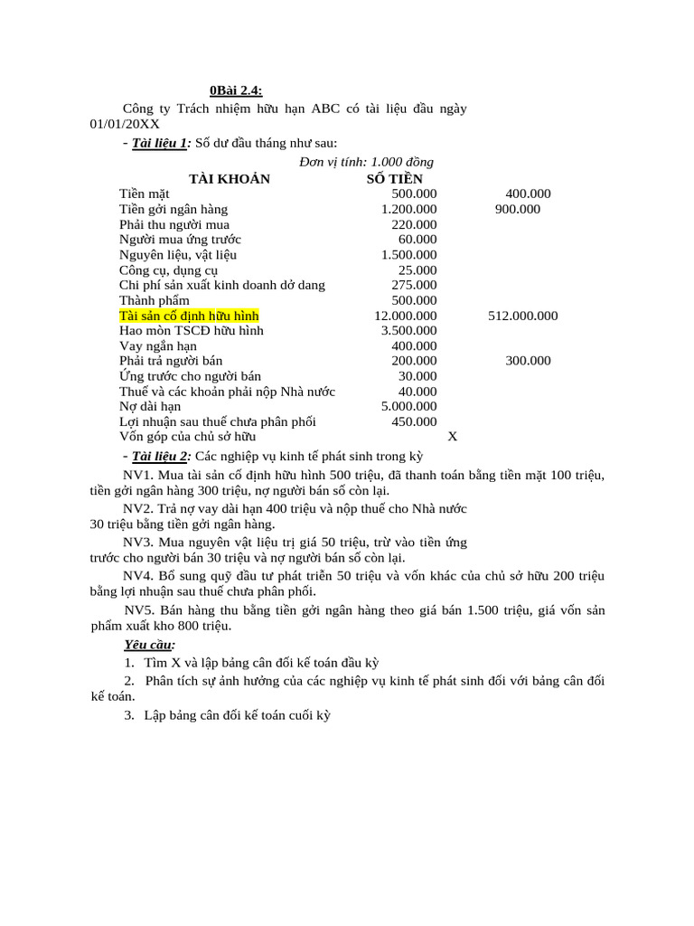 3_ÔN TẬP BTAP C2 2 | PDF