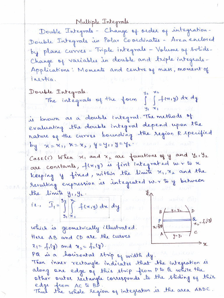 Unit V - Multiple Integrals-22022023134022 | PDF