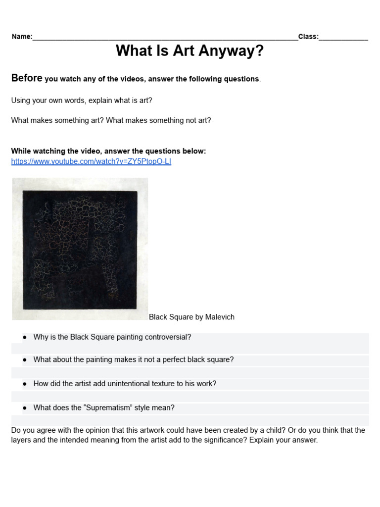 Art Analysis for Students | PDF | Works Of Art | Modernity