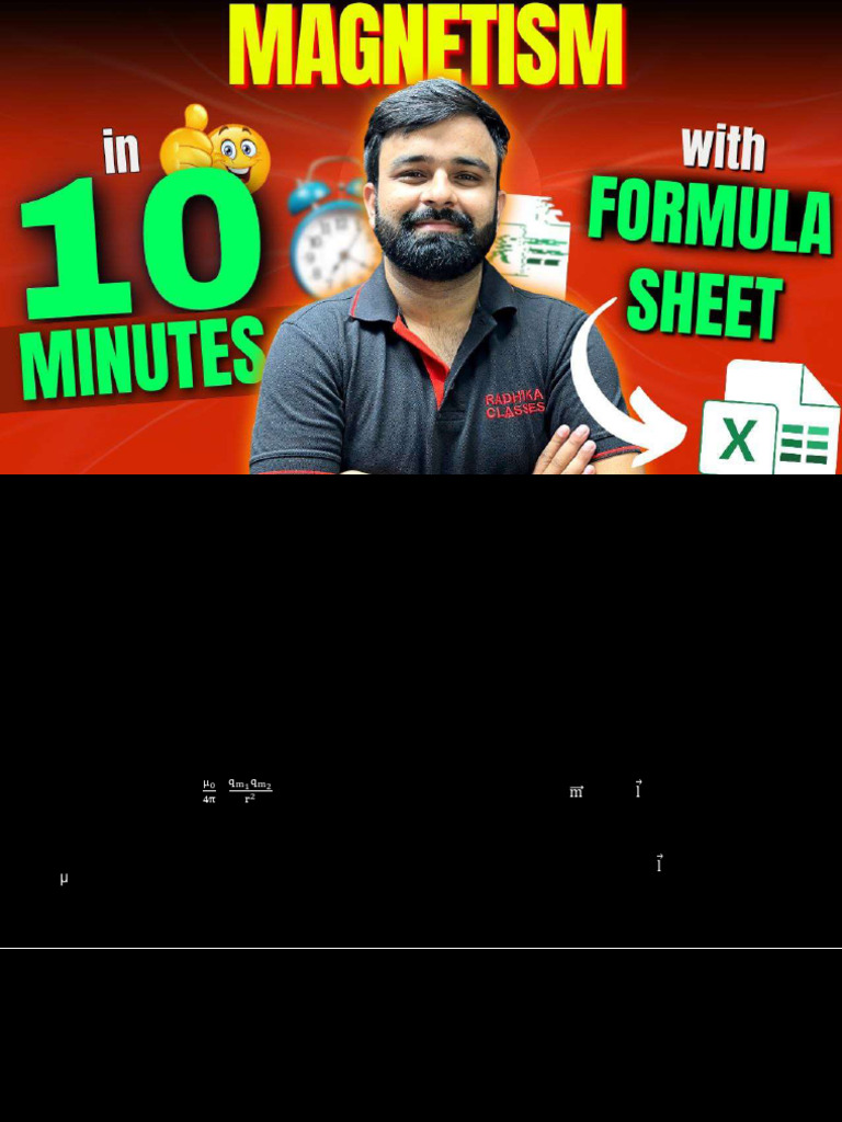 Formula Sheet | PDF | Inductance | Electromagnetic Induction