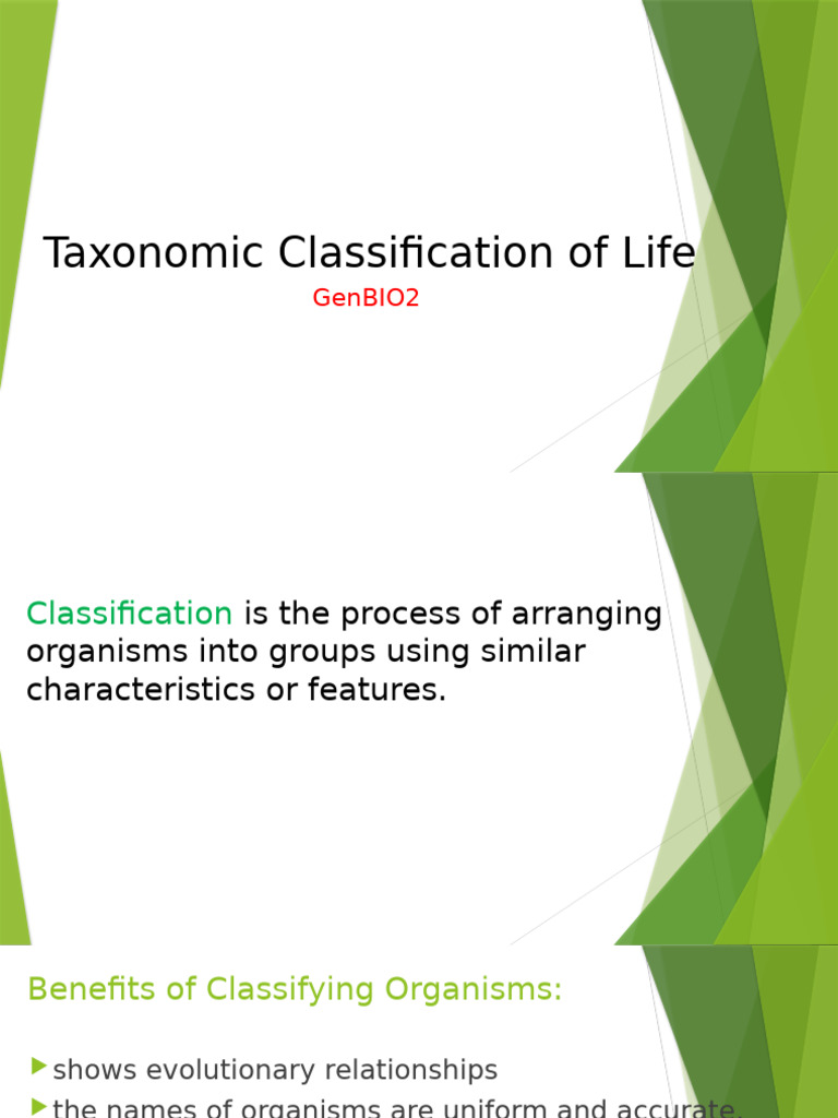 8 Taxonomic Classification of Life Students Opy | PDF | Biology ...