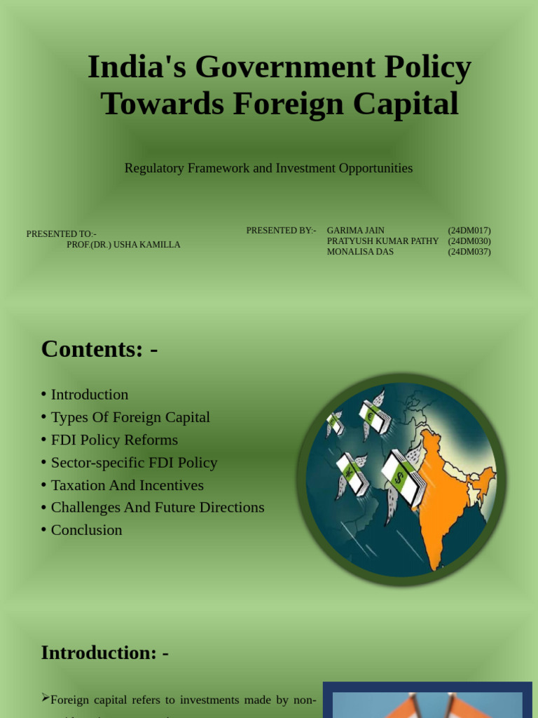 India's FDI Policy and Economic Impact | PDF | Foreign Direct ...