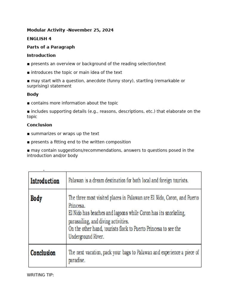 Modular Activity English Nov.25 | PDF