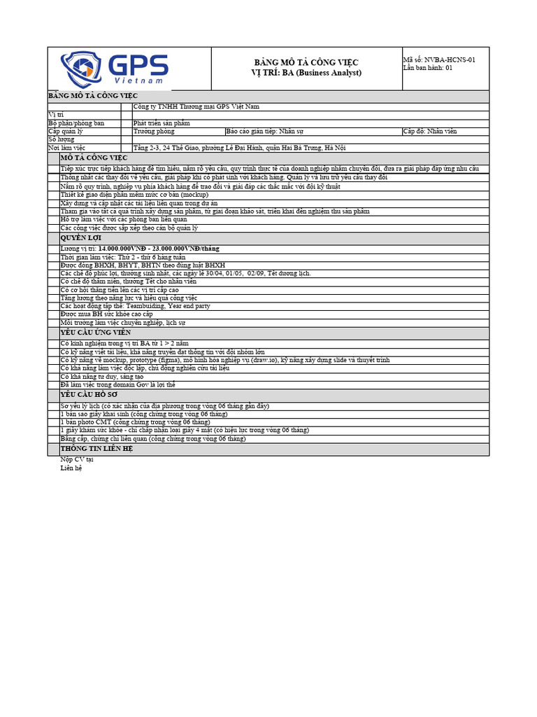 GPS Vietnam JD Ba | PDF