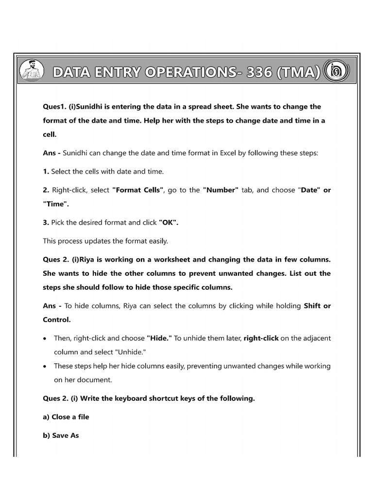 Data Entry Operations | PDF
