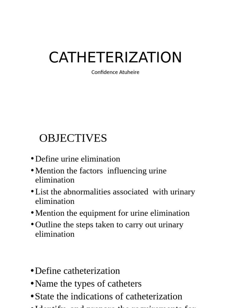 Lecture 13 Catheterisation | PDF | Urinary Incontinence | Urination