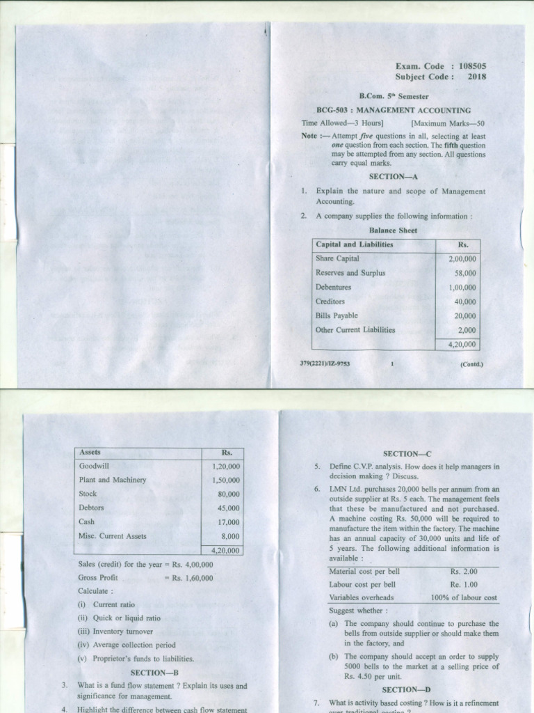Management Acct 2021 | PDF