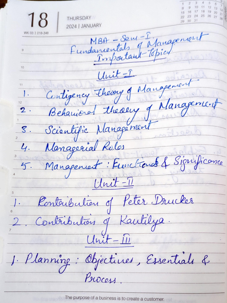 Important Topics - Management | PDF