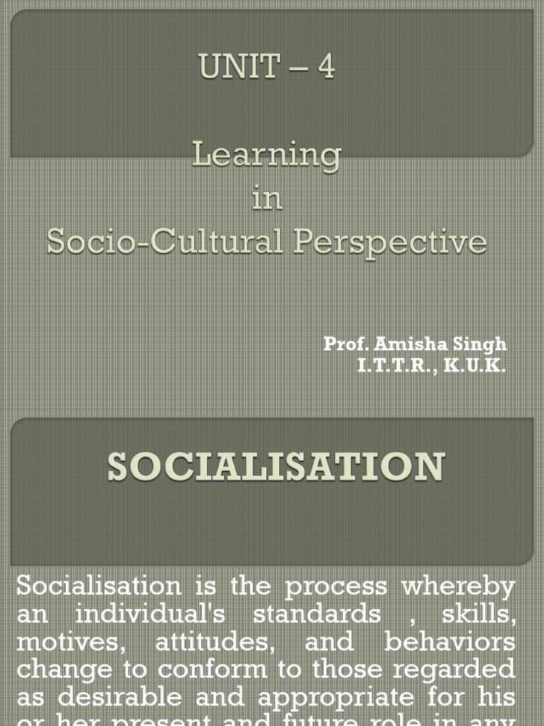 3024 - Learning in Socio-Cultural Perspective | PDF | Child Development ...