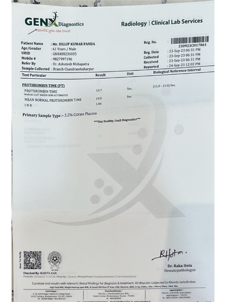 Blood Test | PDF