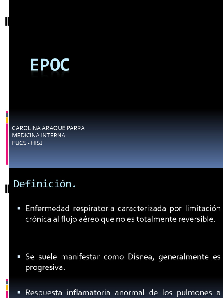 Epoc Nueva | PDF | Enfermedad pulmonar obstructiva crónica | Tos