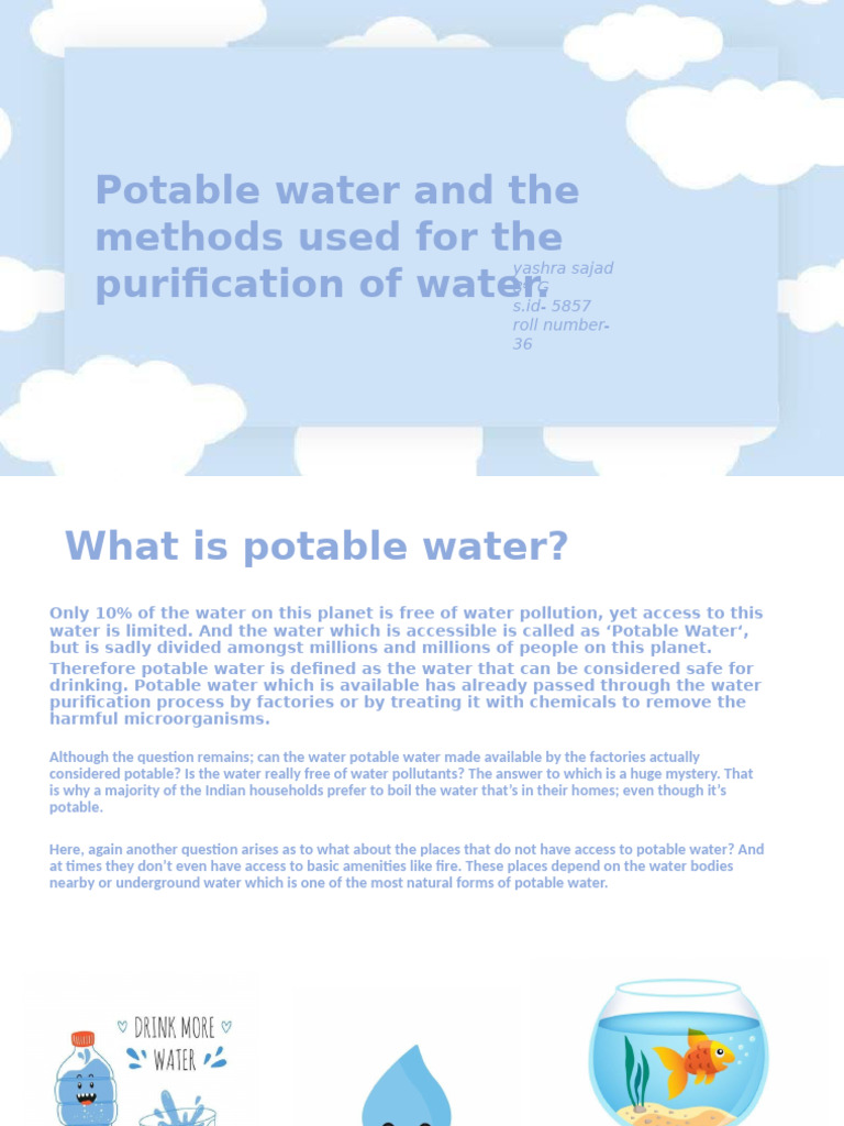 Potable Water Purification Methods | PDF | Water Purification | Water