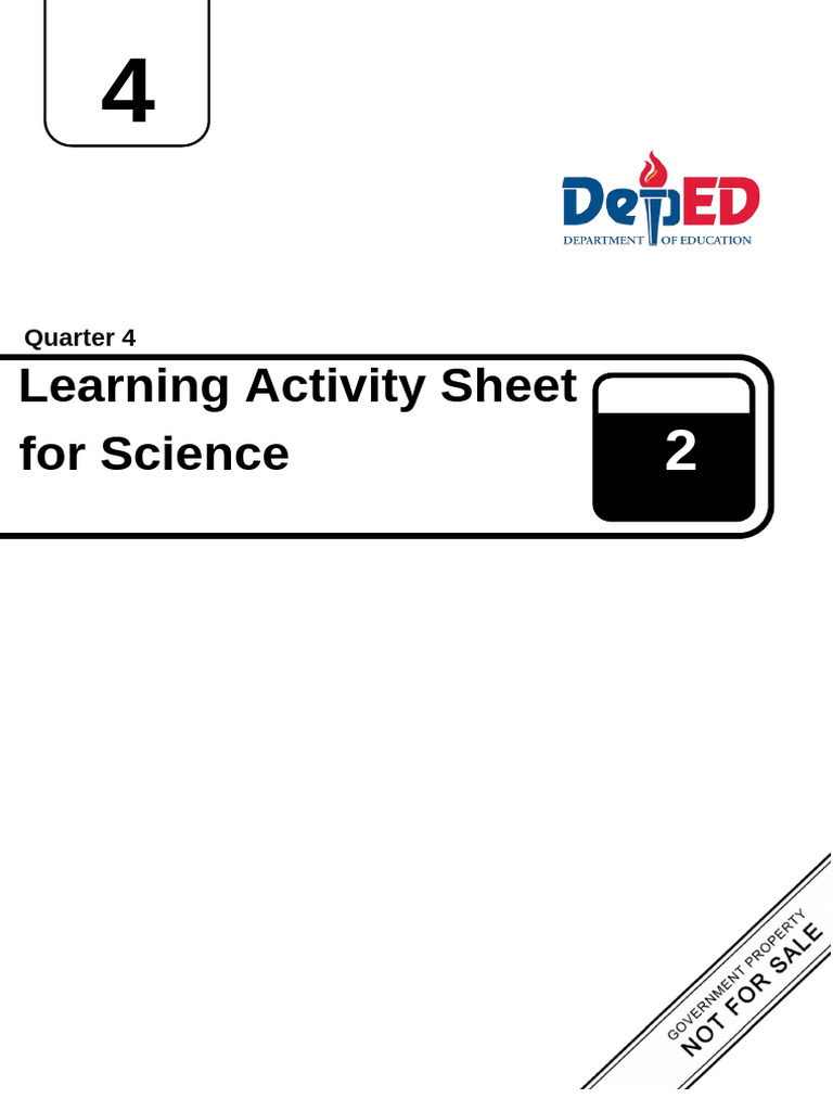 Q4 WS Science 4 Lesson 2 Week 2 | PDF | Water | Learning