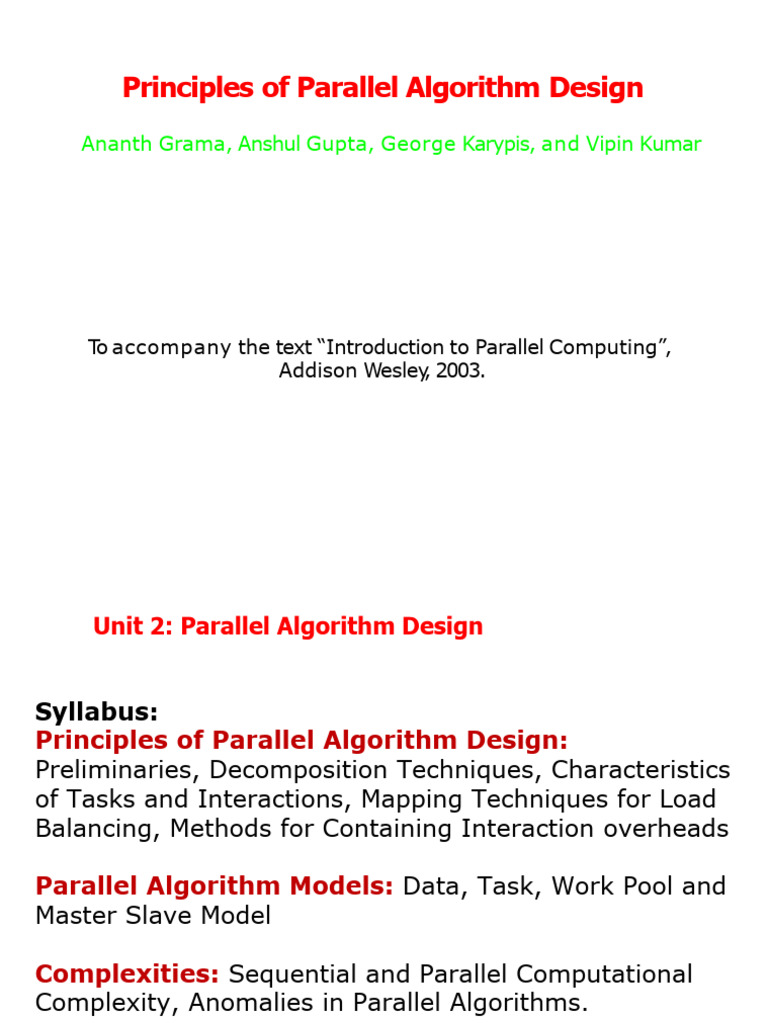 Hpc_unit-2 Insem Notes | PDF | Parallel Computing | Load Balancing ...