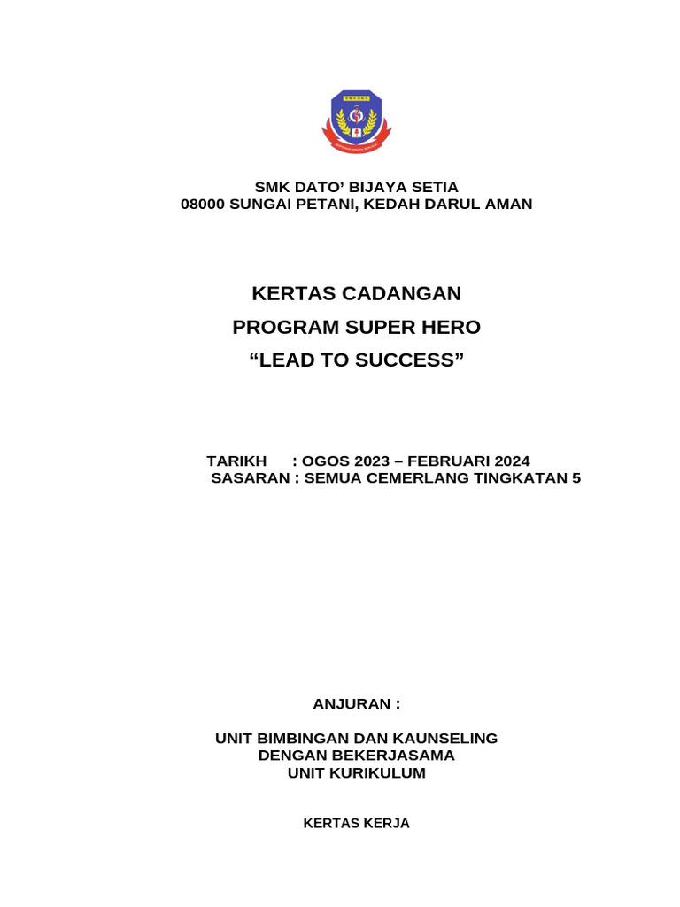 Program Super Hero Tingkatan 5 SPM | PDF