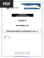 EC Afrikaans FAL Grade 12 September 2024 P1 and Memo | PDF