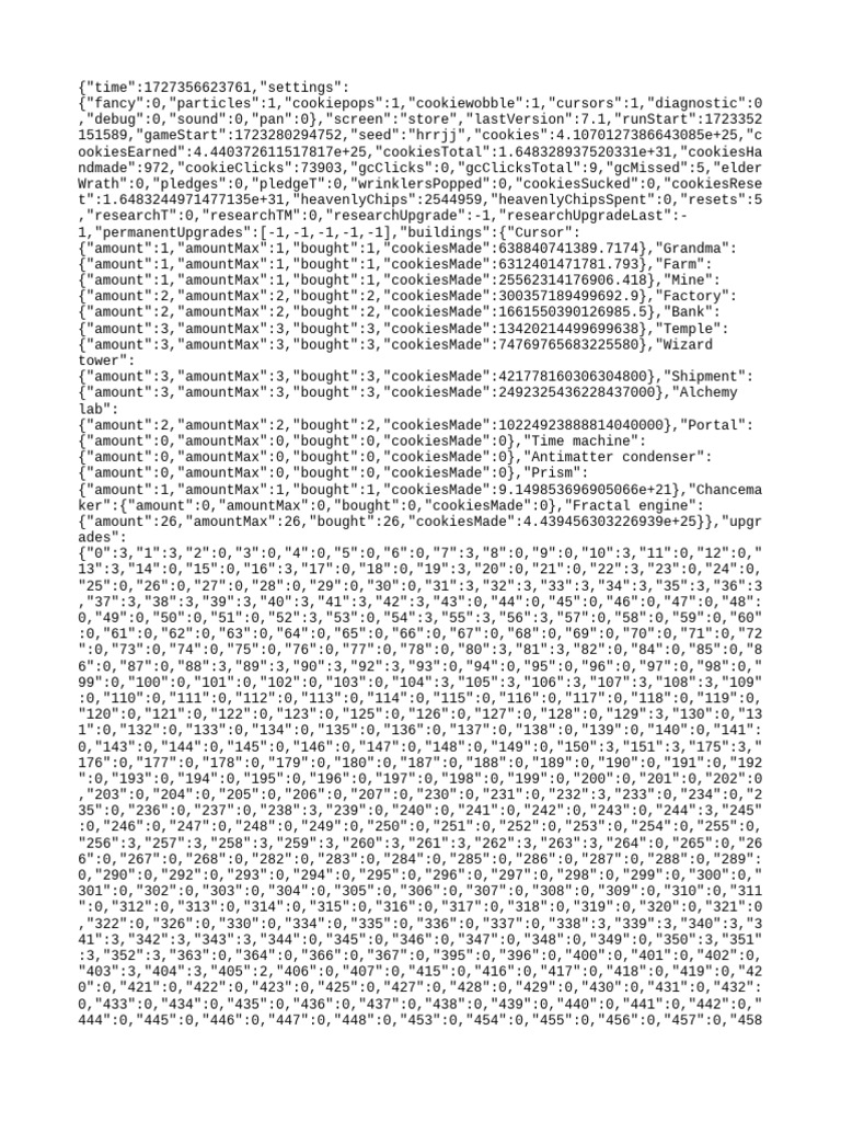 Cookie Clicker Save | PDF